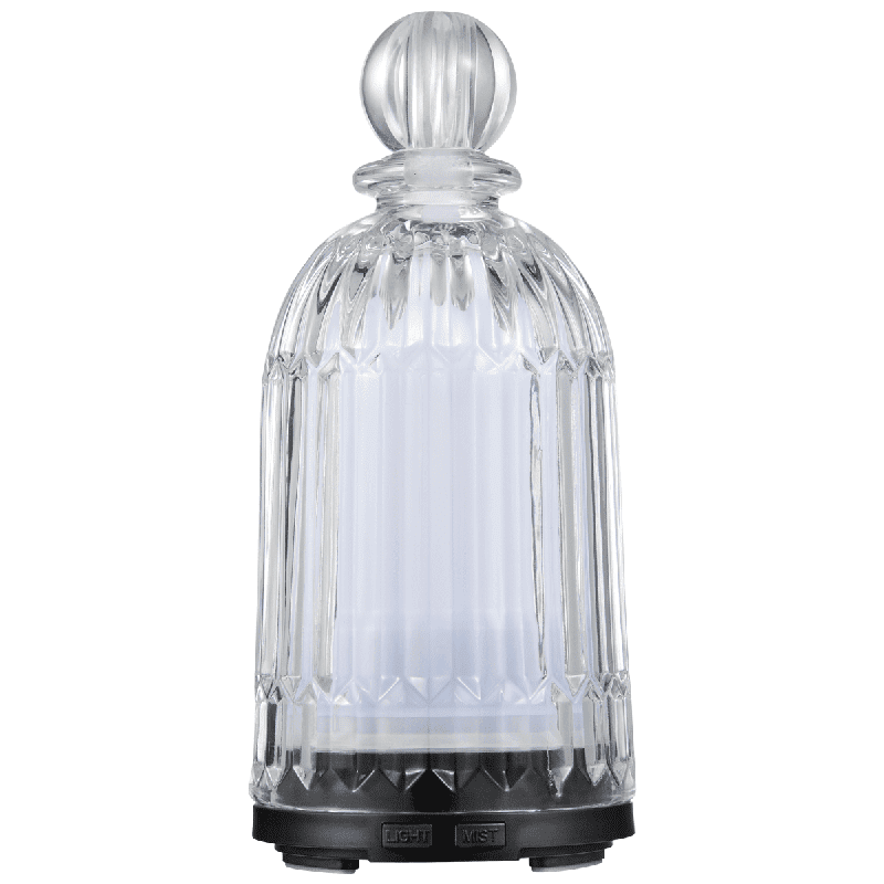 Glass Vase 7 Colorful Led Lights Ultrasonic Humidier Aromatherapy ...